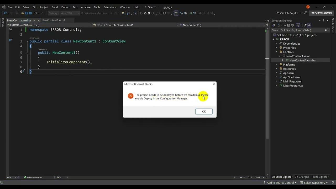 Mauithe Name Initializecomponent Does Not Exist In The Current Context Youtube