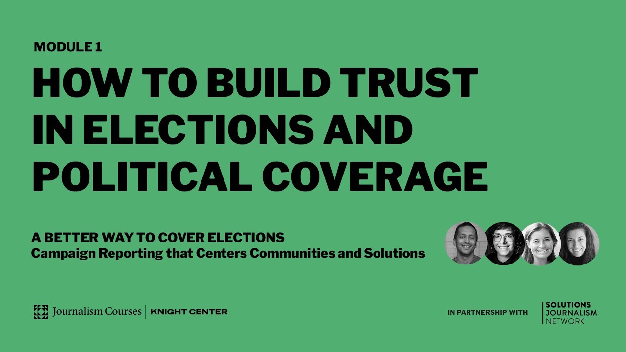 How to build trust in elections and political coverage | Module 1 - YouTube