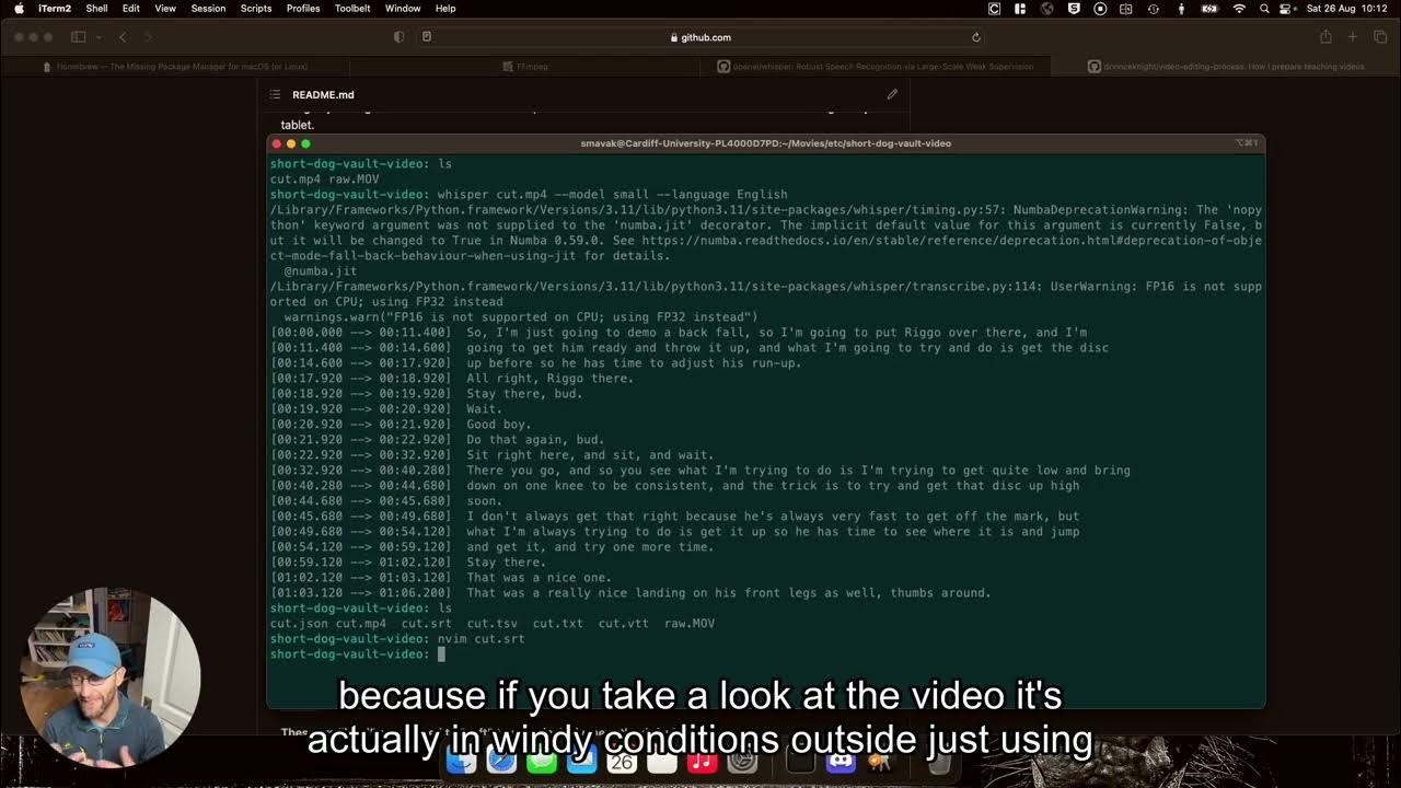 How to add hard subtitles to a video file using ffmpeg and whisper ai. - YouTube