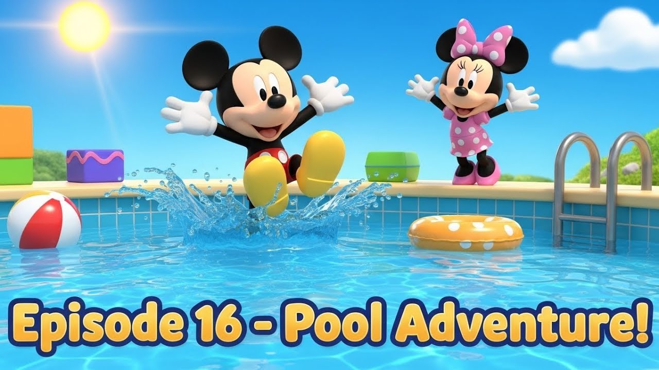 Mickey & Minnie Swimming Pool Adventure 🏊‍♀️🌞 | Episode 16 | Kids ...