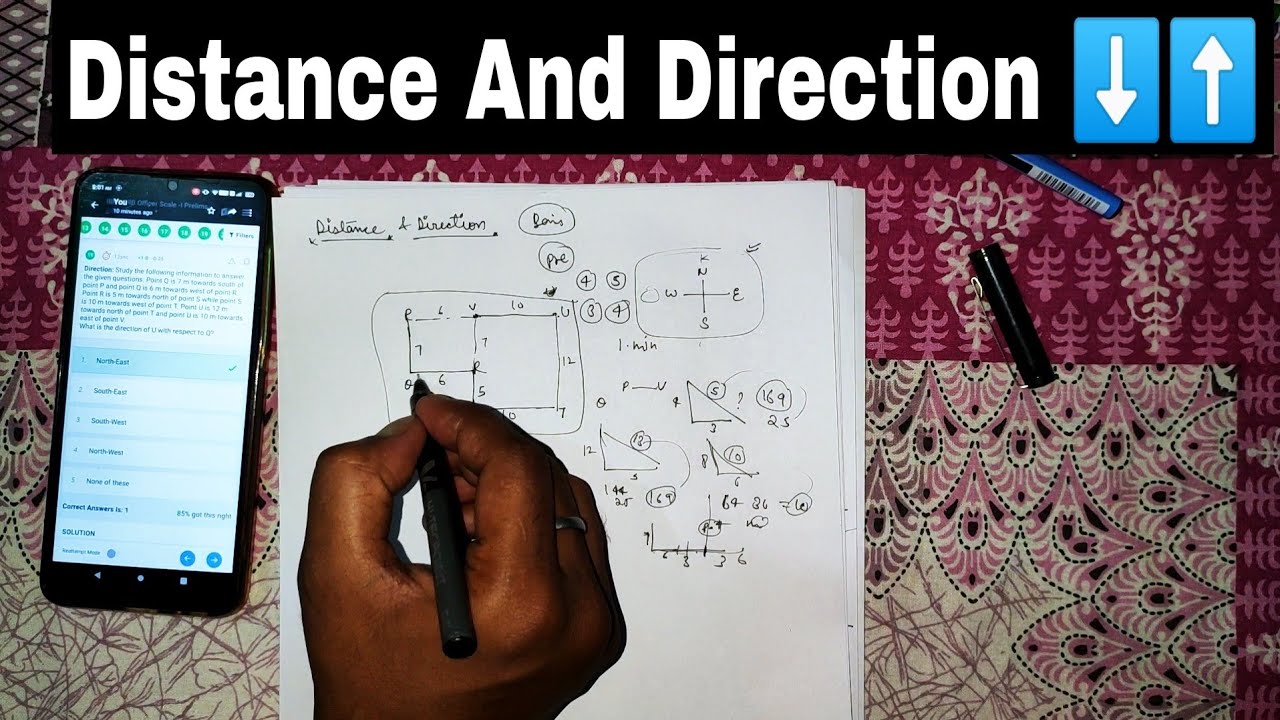 Topic :- Distance and Direction ⬇️⬆️ || How to solve the D&D questions ...