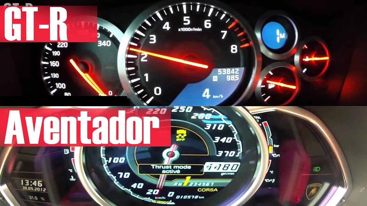 Nissan GT-R vs Lamborghini Aventador - YouTube