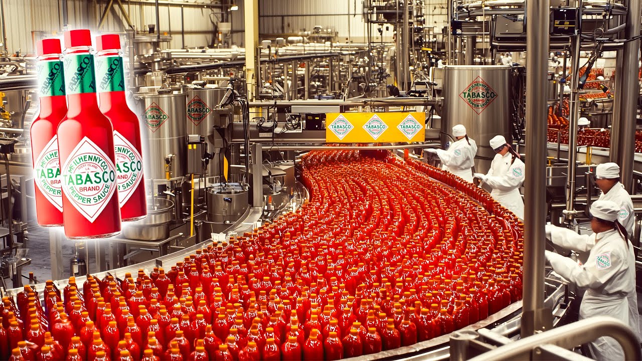 How Tabasco Factory Produces Multiple Thousands Bottles of Hot Sauce ...
