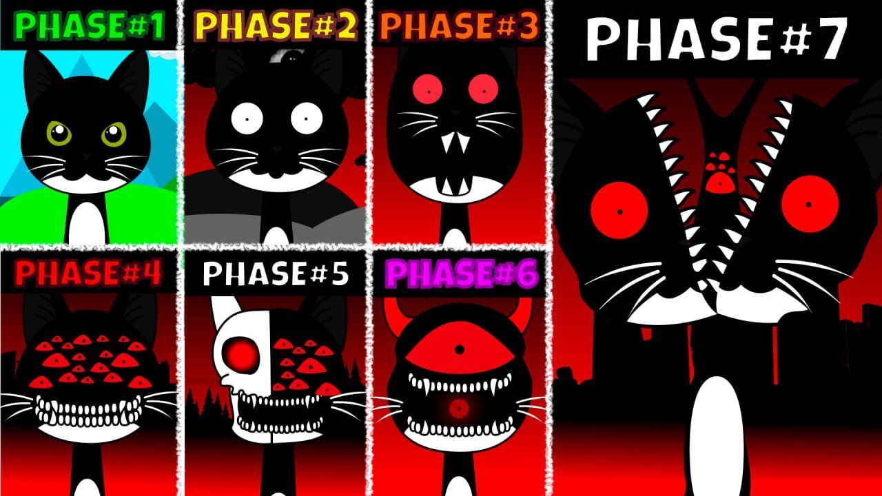 My Sprunki OC: Maxwell Cat (from Phase 1 to Phase 7) - YouTube
