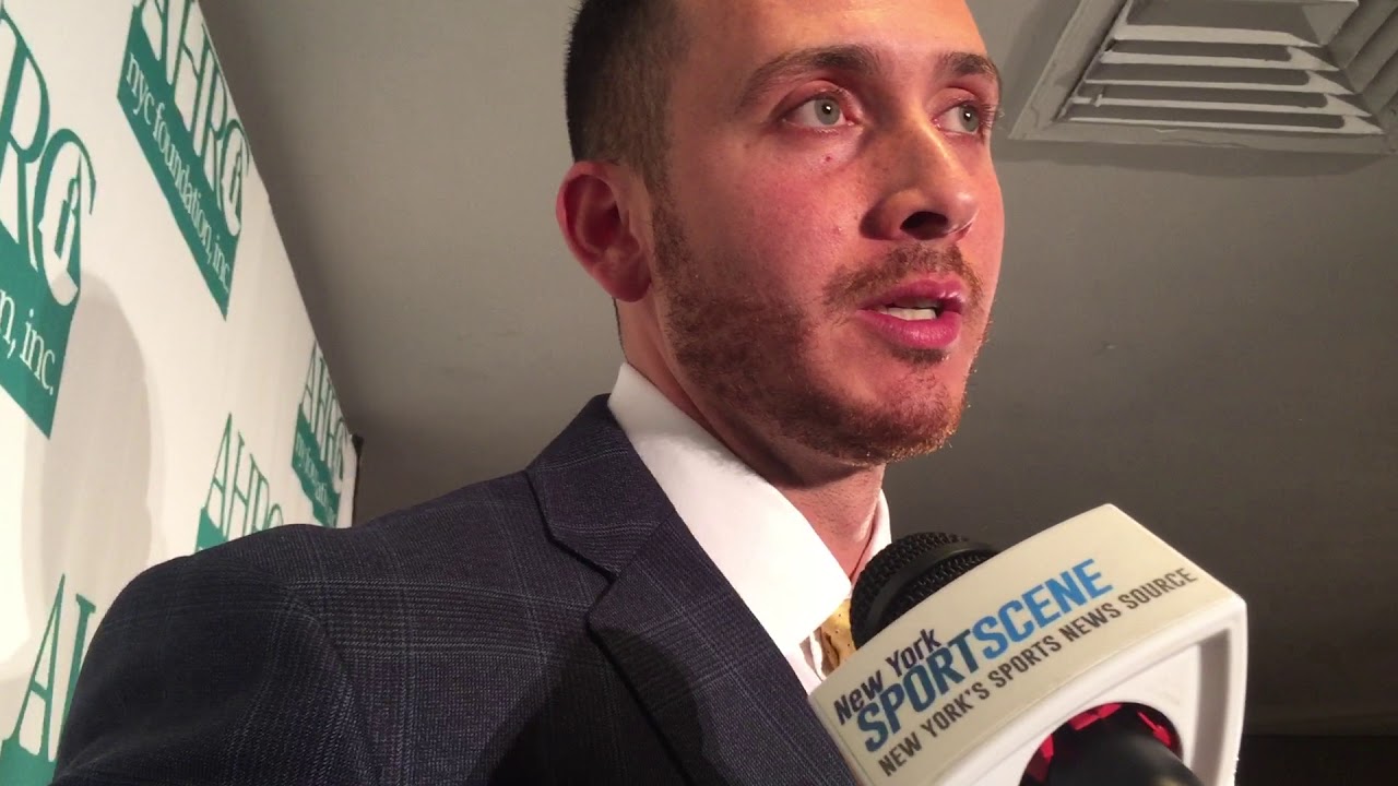 T.J. Rivera interviewed at 2018 Thurman Munson Awards - YouTube