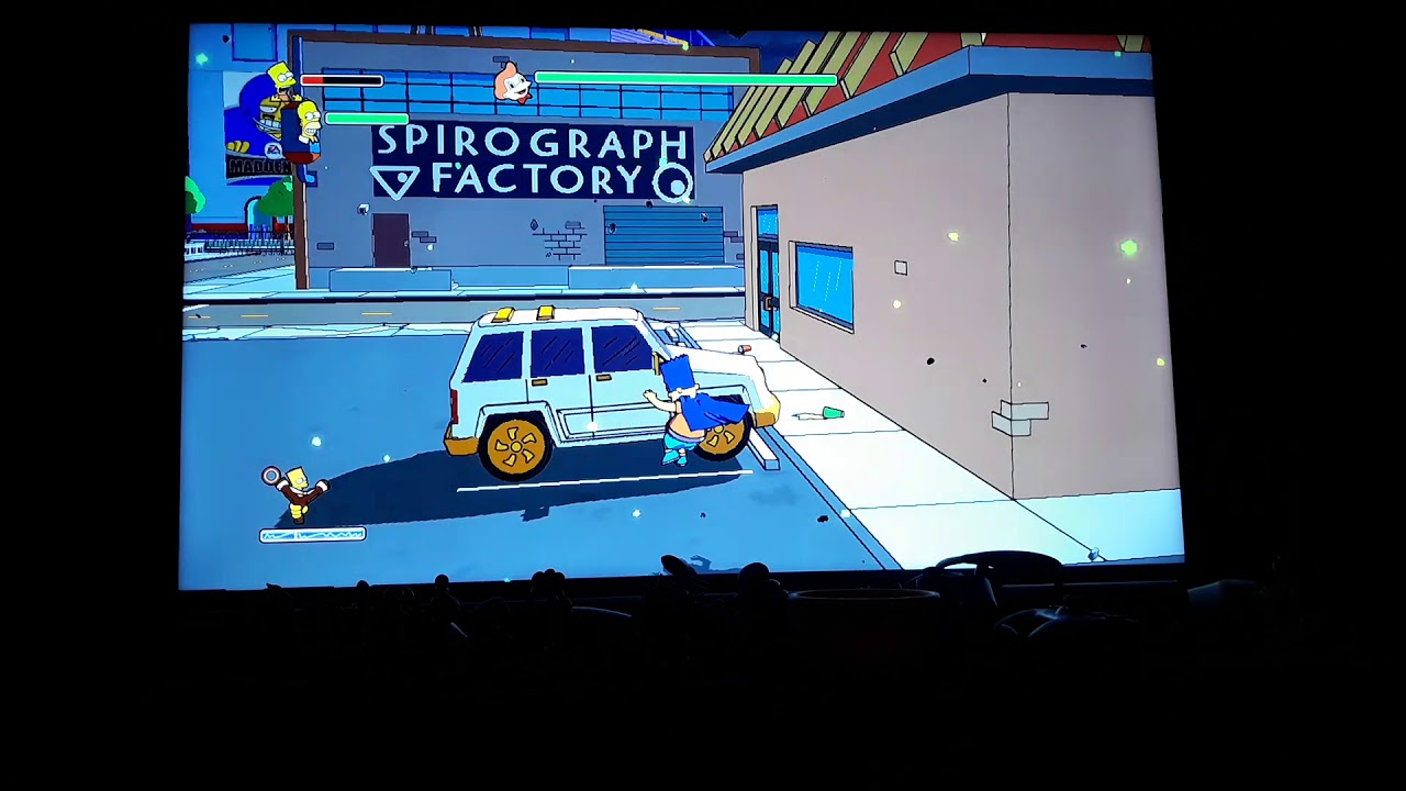 Breaking the Simpsons game with aliens in lard lad level - YouTube