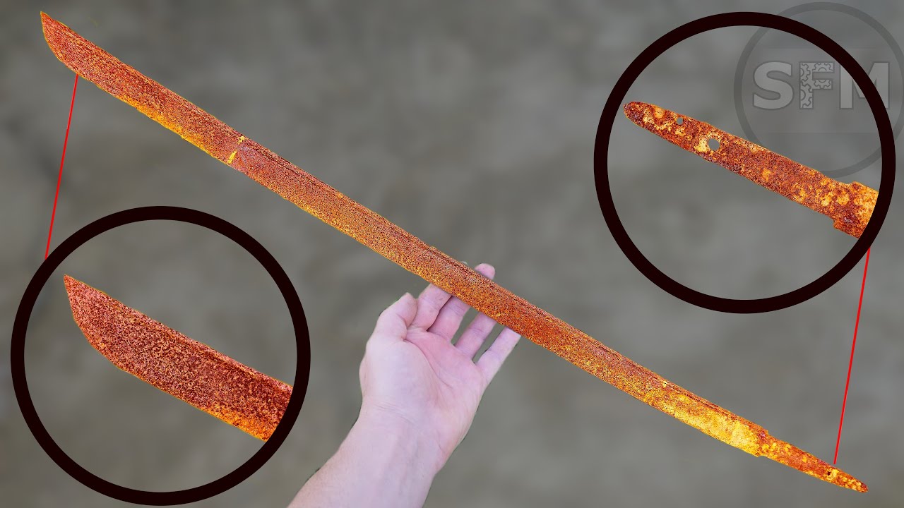 Restoration Very Old Rusty Japanese KATANA SWORD - YouTube