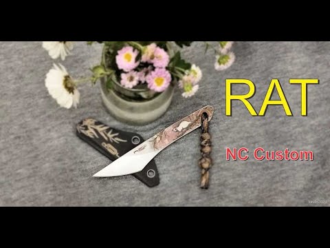 NC Custom RAT Neck Knife AUS-8 blade - YouTube