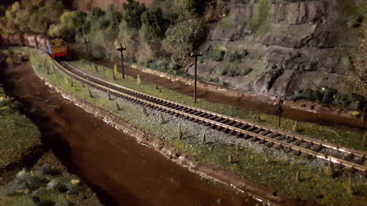 00 model railway 08 China clay train snaking through a valley somewhere ...