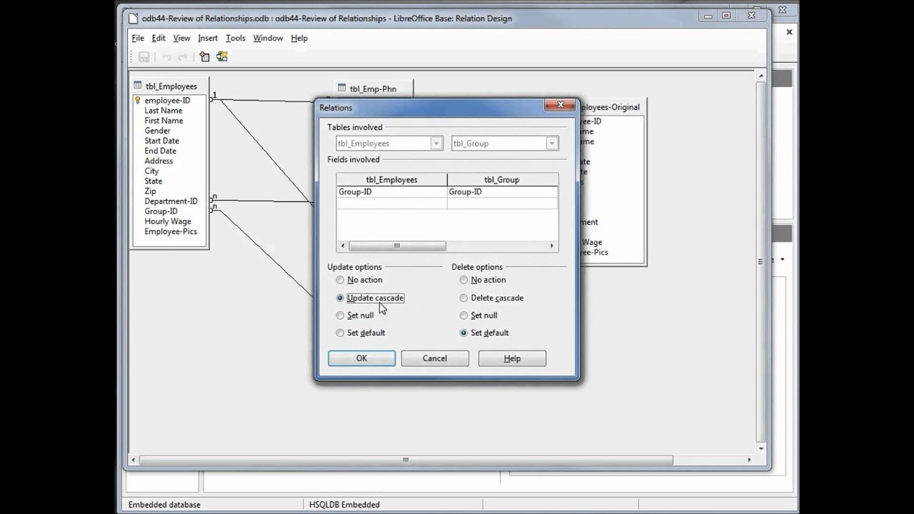 LibreOffice Base (44) Review of Relationships - YouTube