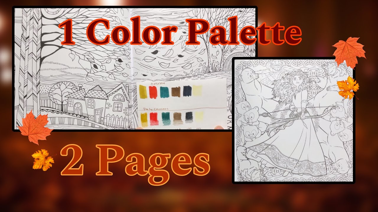 Adult Coloring | 1 Color Palette, 2 Pages - YouTube
