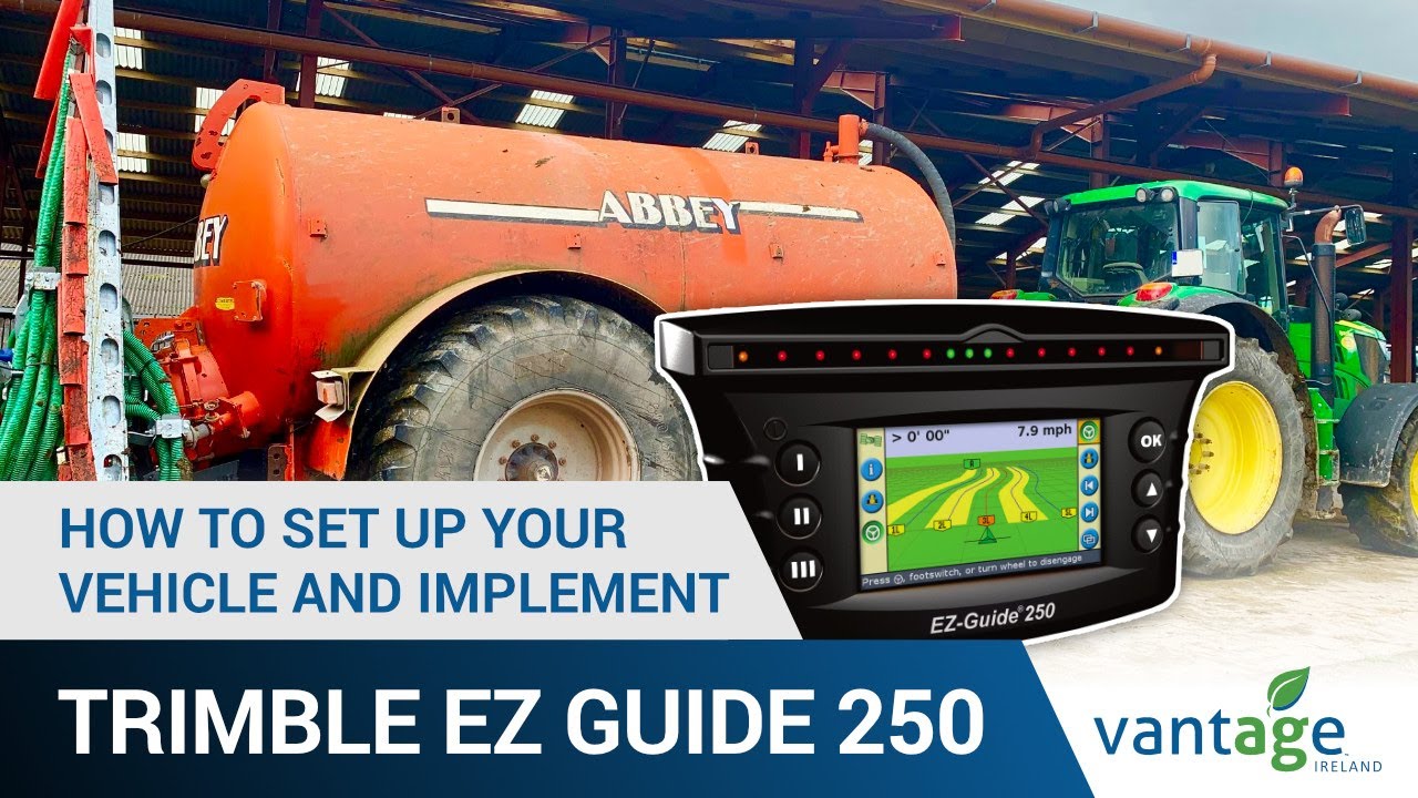 How to Set up your vehicle and implement Trimble EZ Guide 250 - YouTube