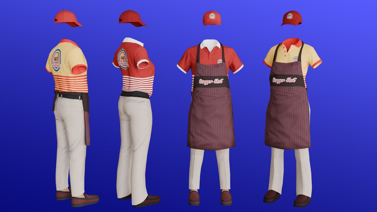 FiveM Burger Shot RP Outfit Pack – Burger Shot Uniform (Male/Female ...