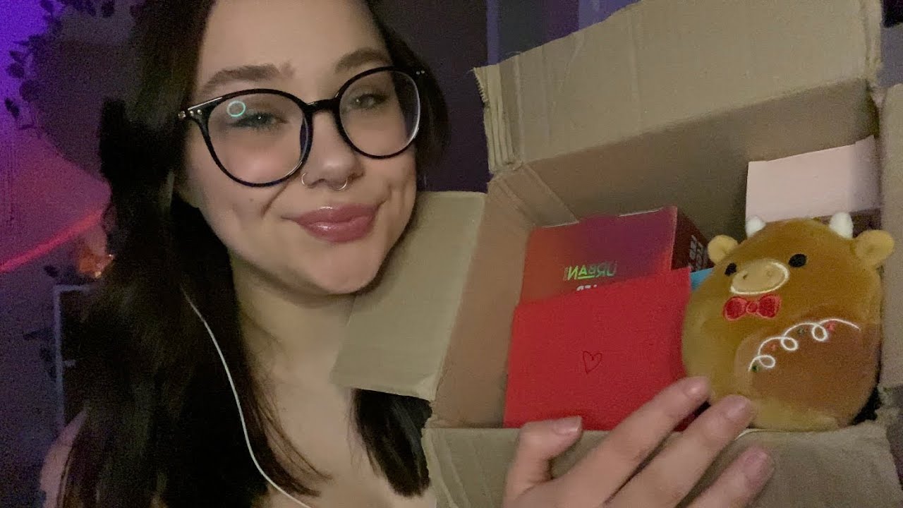 ASMR Unboxing A Christmas Package From @madtingles (whispered haul, tapping) - YouTube