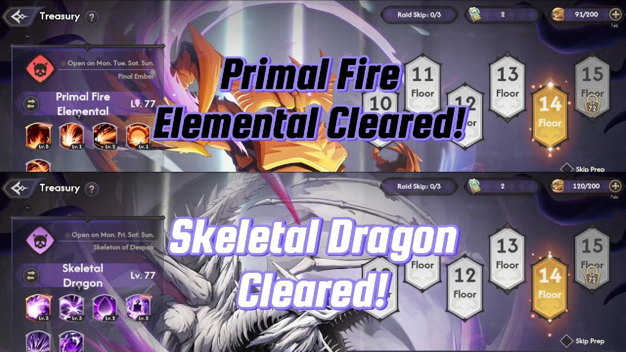 LORD OF NAZARICK SKELETAL DRAGON & PRIMAL FIRE ELEMENTAL 14 CLEARED ...