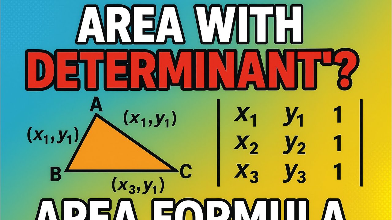 D2 : Area Of Triangle| DETERMINANTS | Standard Maths | Applied Maths ...