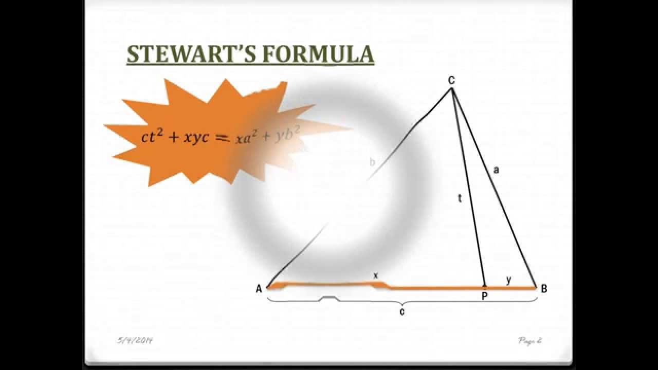 Stewart's Formula - YouTube