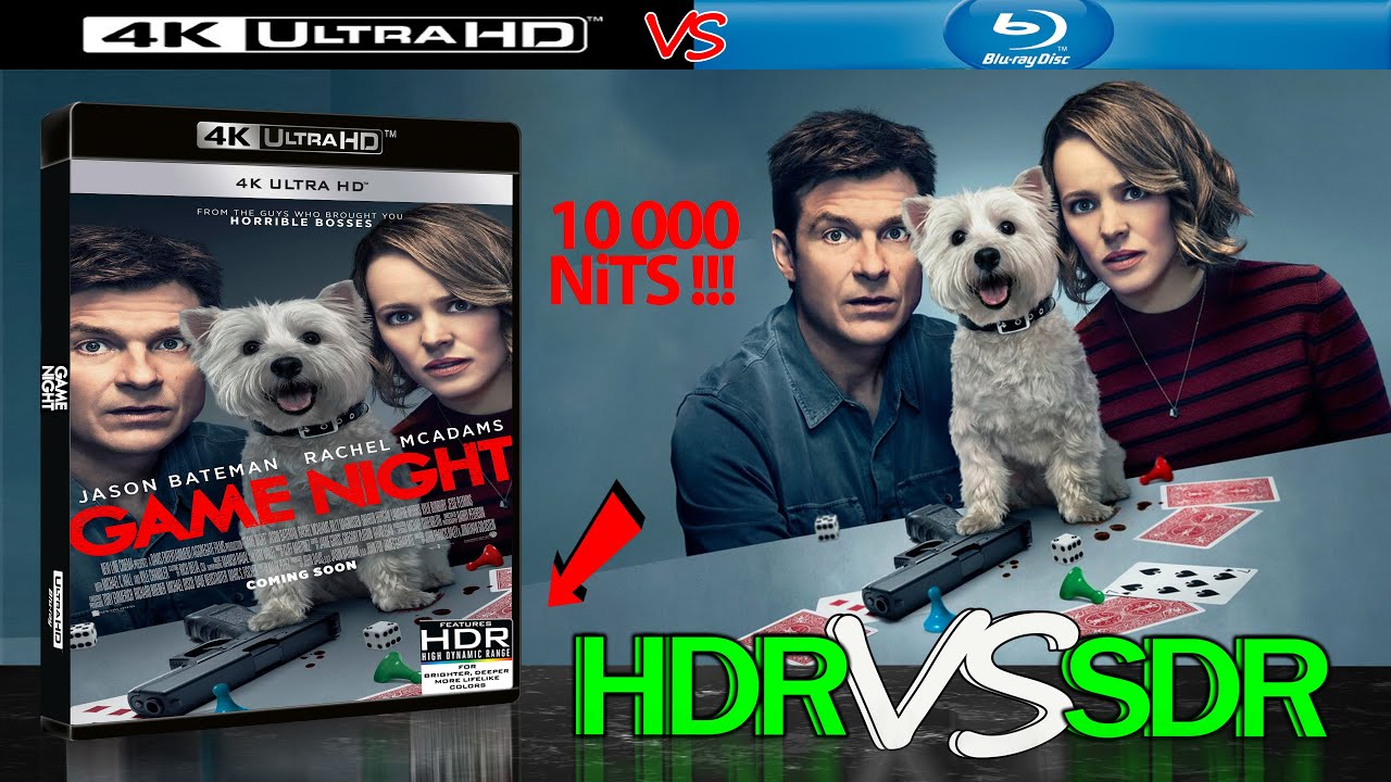 Game Night 2018 4K UHD HDR BD vs 1080p BD SDR 100nits REVIEW #TRUE ...