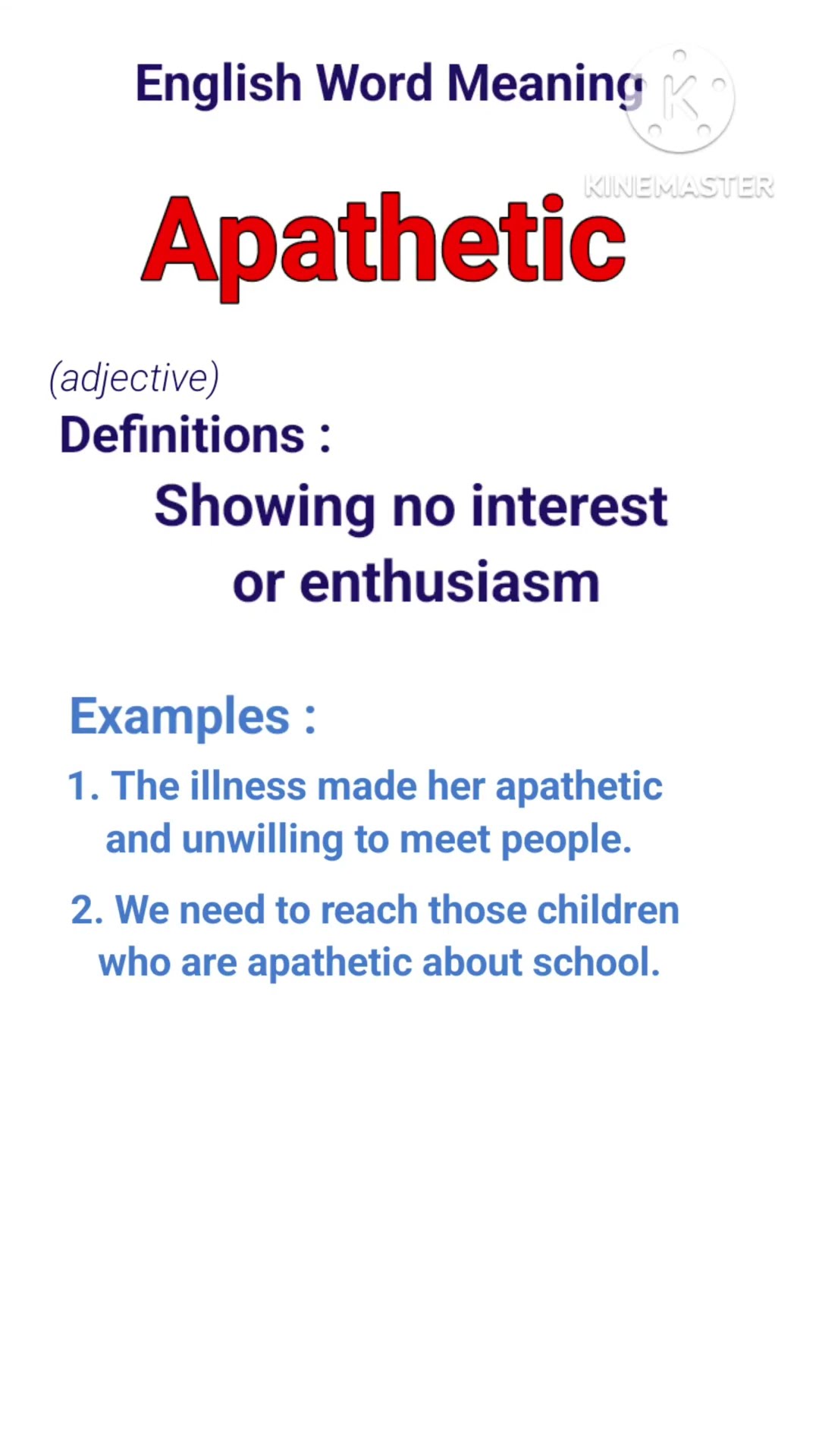 apathetic meaning in english apathetic definition YouTube