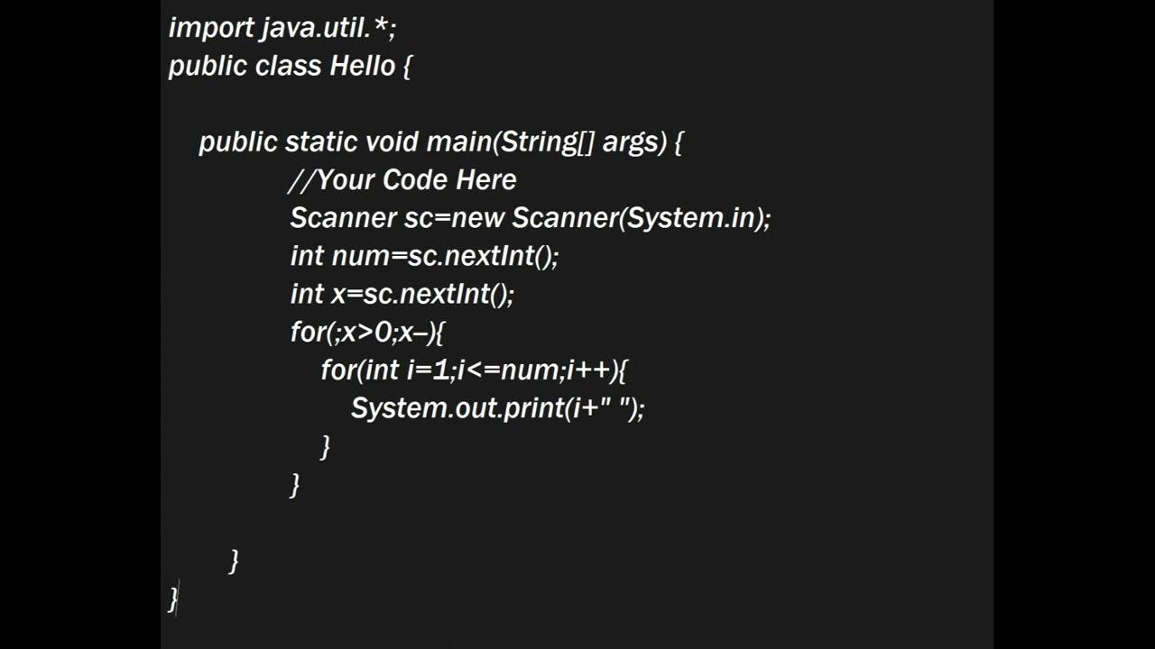 SkillRack- Daily Challenge - Integers - 1 to N for X Times (Program Id: 8083) 09-09-23 - YouTube
