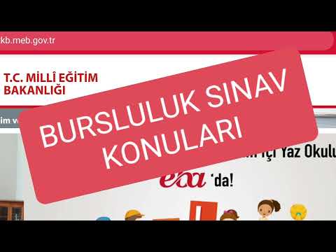 Bursluluk sınav konuları