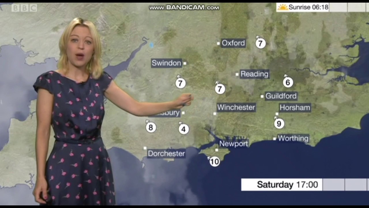 Bee Tucker BBC South Today morning weather August 31st 2018 - YouTube