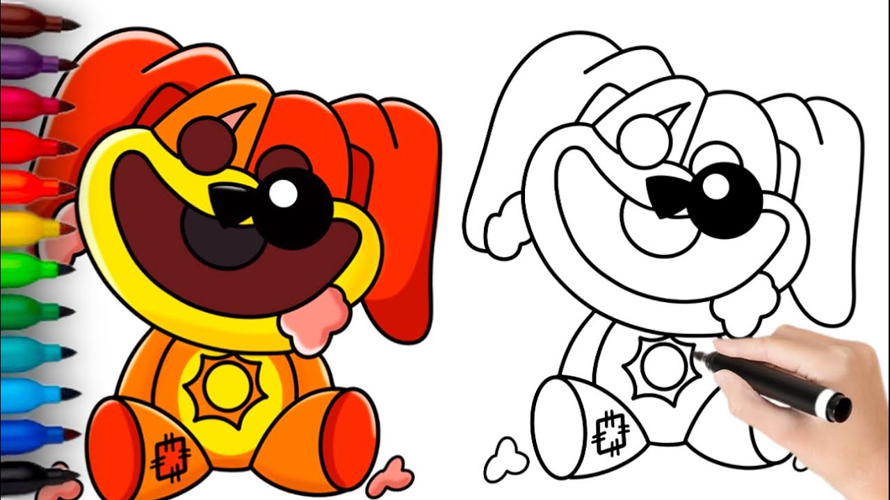 How to Draw DOGDAY but Ruined / Smiling Critters/ Drawing and Coloring ...