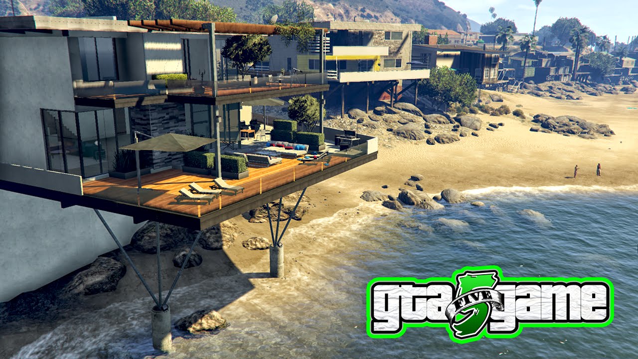GTA 5 Three beach house wall breaches PS3 - YouTube