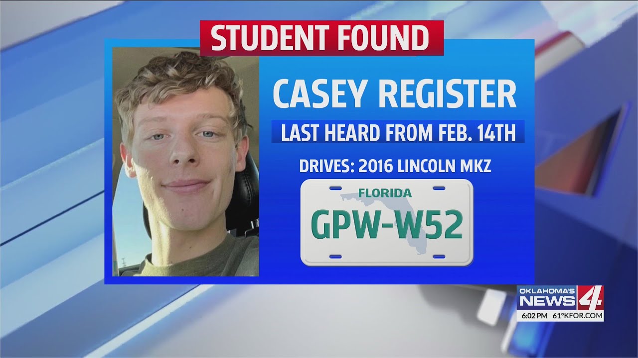Missing man Casey Register found safe - YouTube