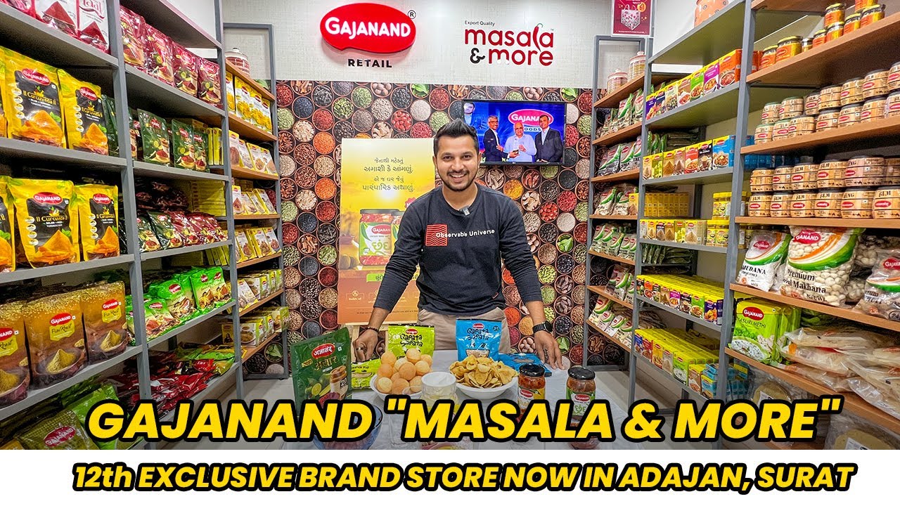 Gajanand Masala Exclusive Store Now in Surat | The Foodie Cam - YouTube
