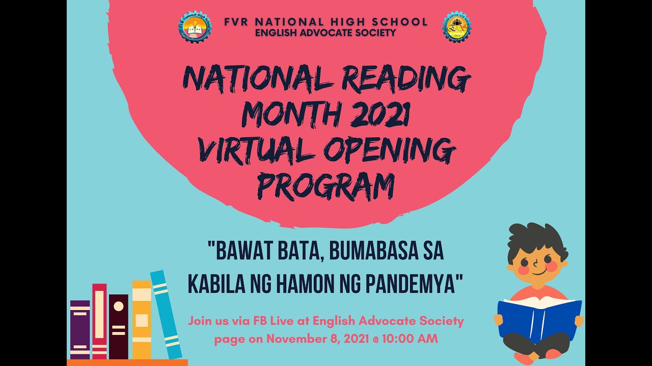 National Reading Month Kick Off 2021 - YouTube