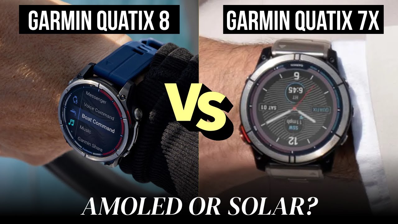 Garmin Quatix 8 vs Garmin Quatix 7X Solar - YouTube