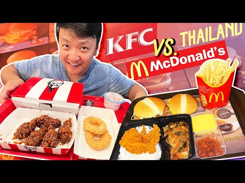 SPICIEST McDonald's Chicken in the World! Thailand McDonald's vs. KFC Food Review @MikeyChenX