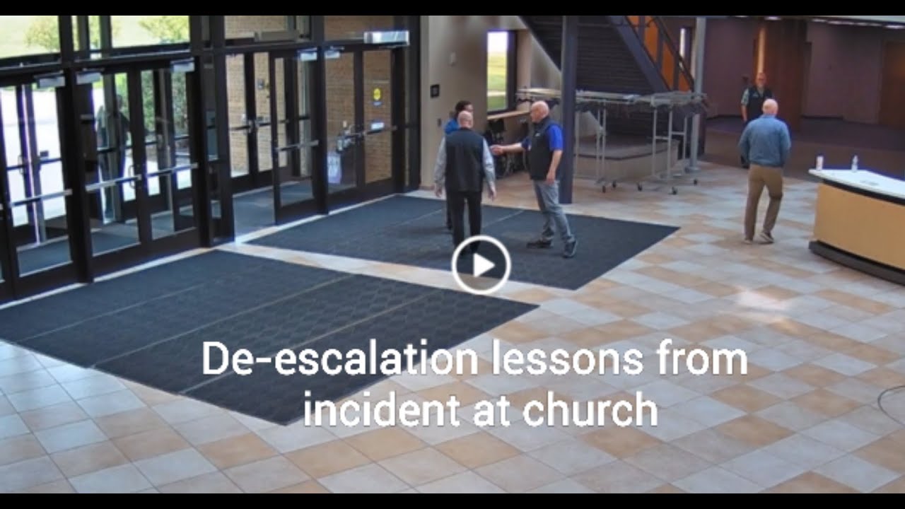 De-escalation Success! Angry man at church walks away peacefully! - YouTube