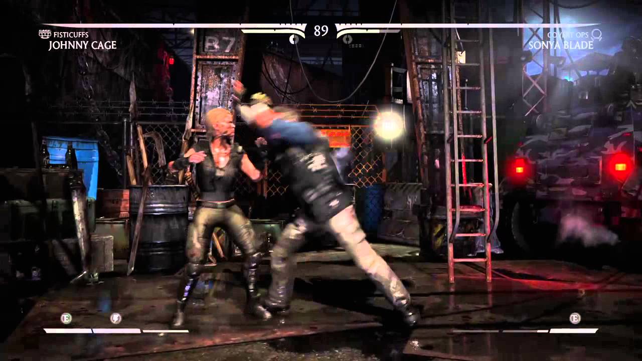 Mortal Kombat X johnny cage vs sonya blade - YouTube