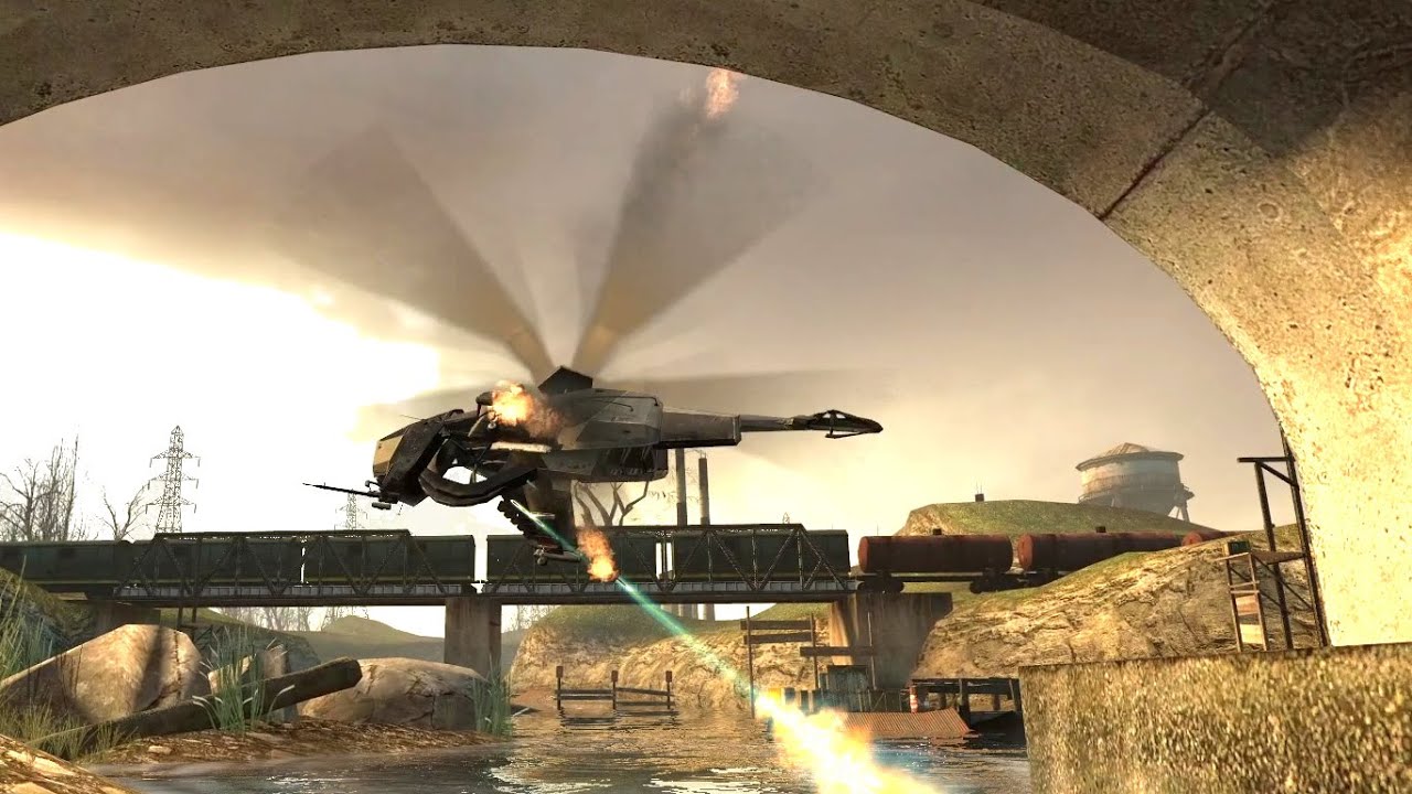 Pulse Weapons On Airboat Against Hunter-Chopper/ HalfLife 2 Water ...