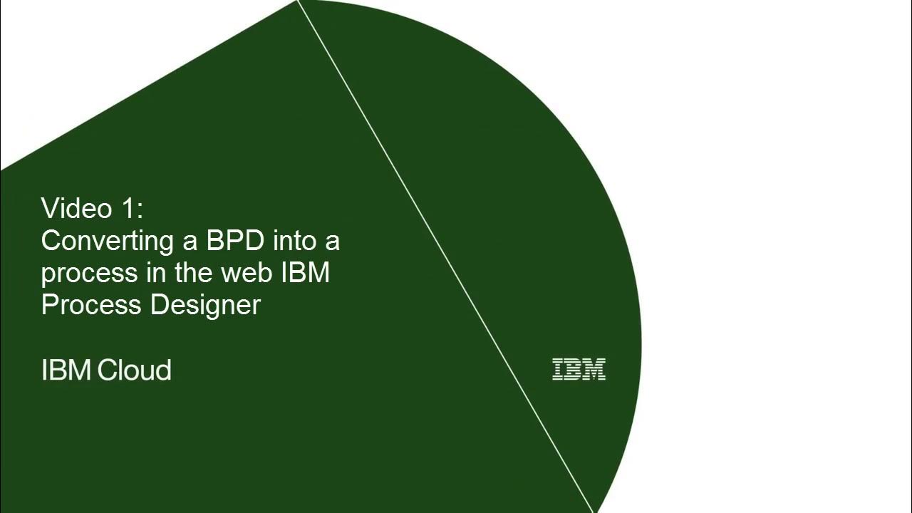 Converting a BPD into a process in the web IBM Process Designer (IBM BPM V8.5.7) - YouTube