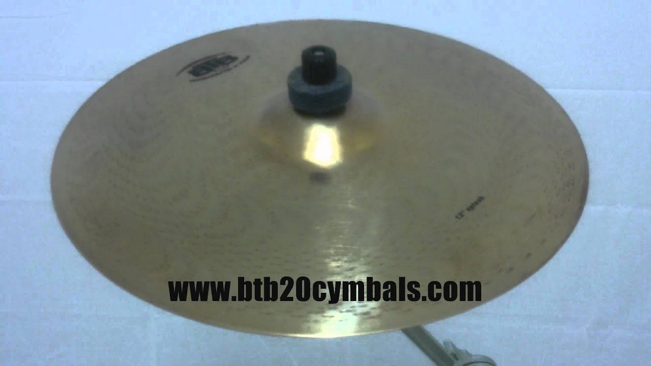 Btb20 Cymbals 12 inch Radiant Brilliant Splash cymbals sample - YouTube