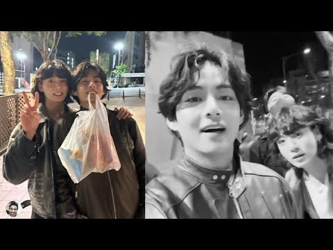 BTS Taekook Selca, Taehyung & Jungkook with Wooga, V Recording Song ...