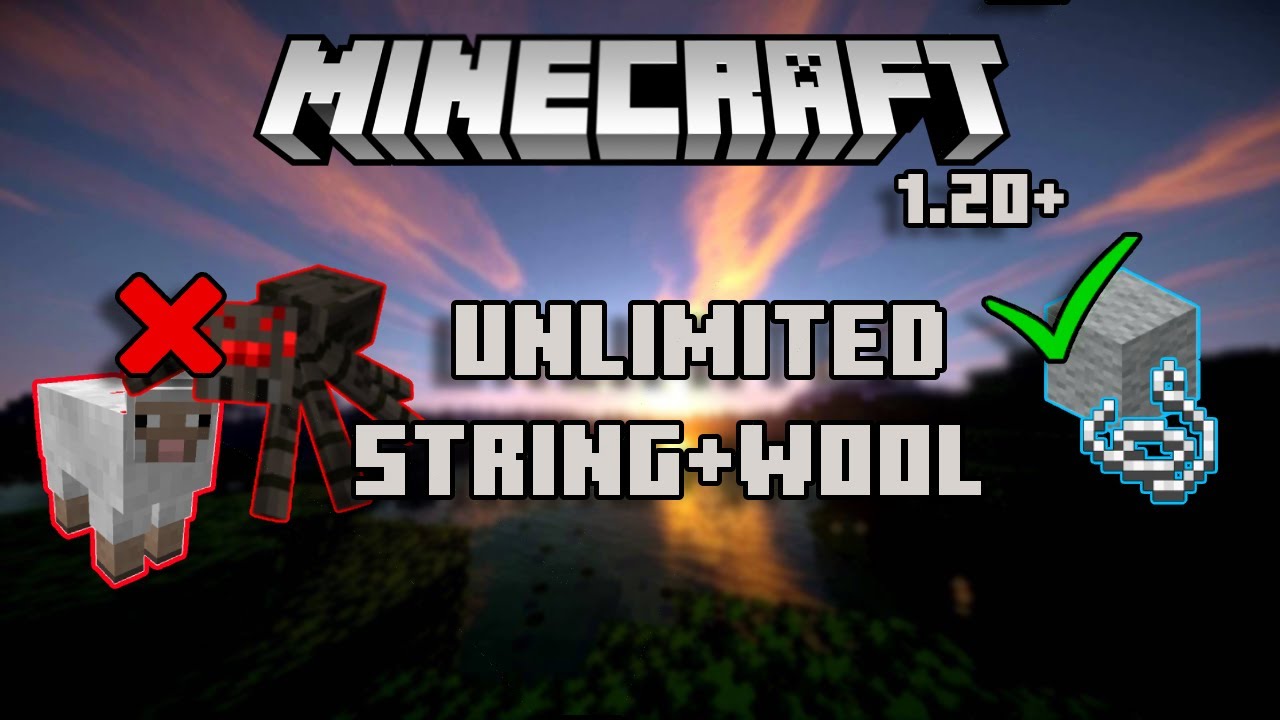 Minecraft: Unlimited string+wool 1.20+ (How to) - YouTube