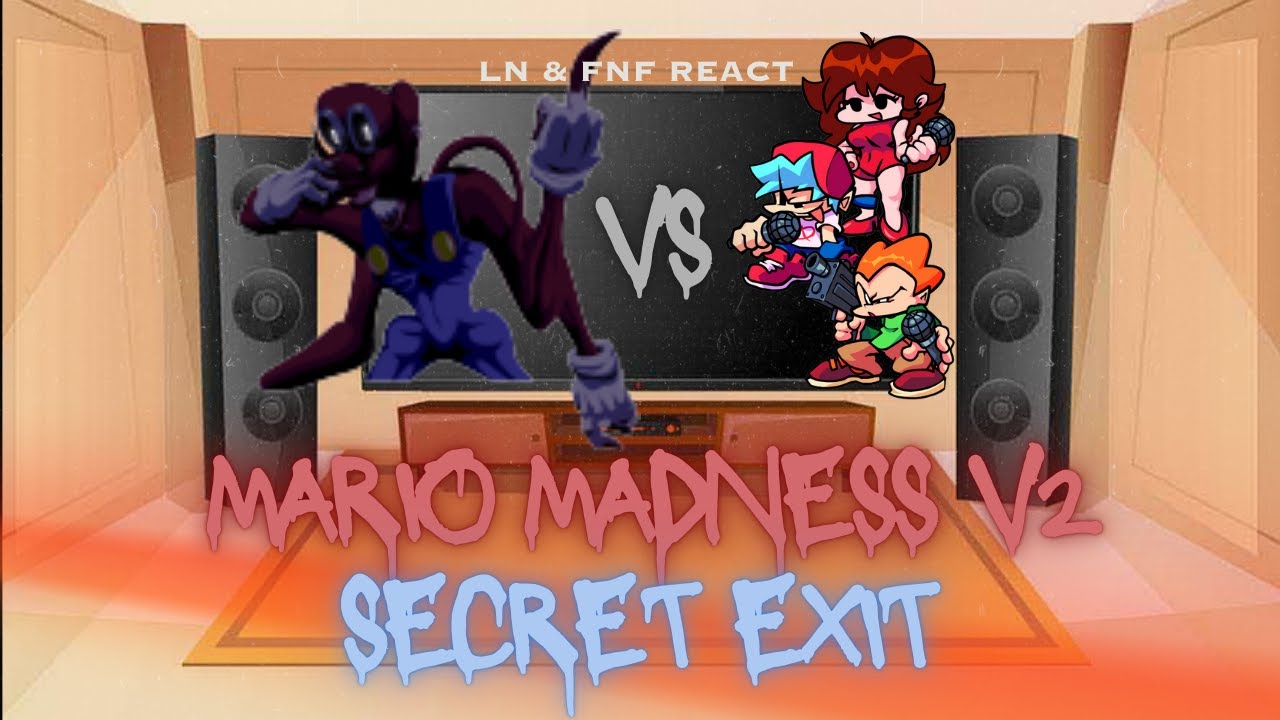 Ln & Fnf React - Mario Madness V2 Secret Exit - Fnf Mod - Youtube