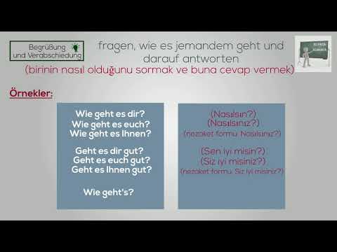 Begrüßung & Verabschiedung || Almanca Selamlaşma ve Vedalaşma (A1) +PDF #almanca #almancaöğreniyoruz