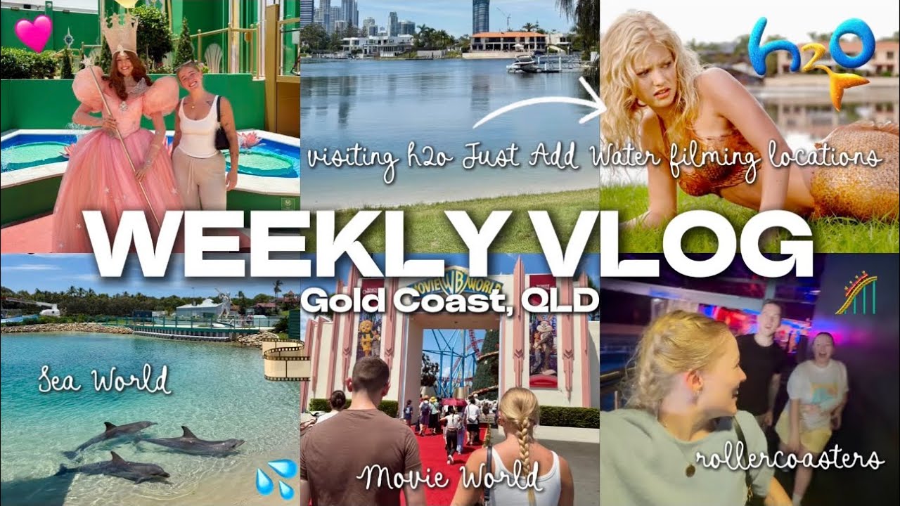 WEEKLY VLOG 💌 going to the GC theme parks! lots of rides ...