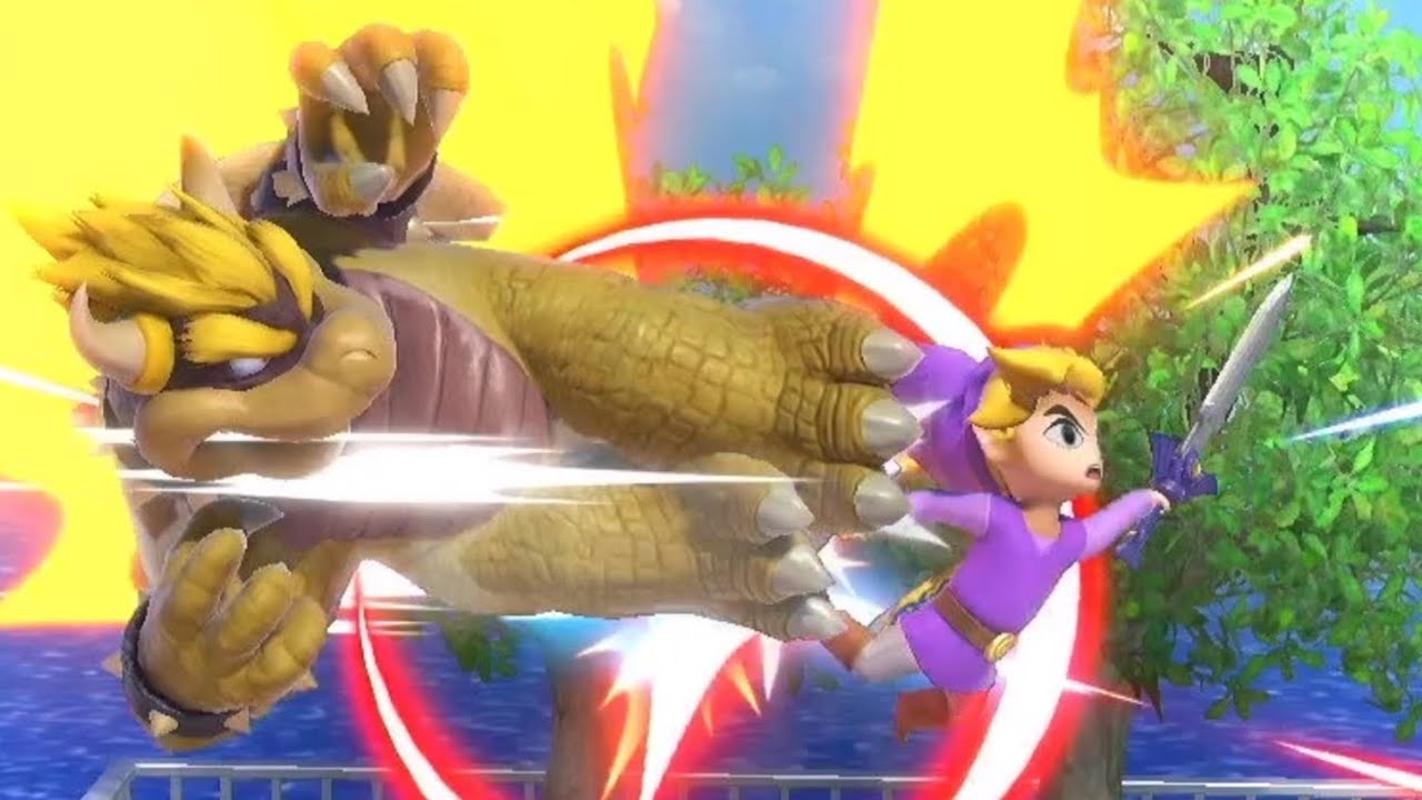 TOON LINK VS BOWSER Smash Bros Ultimate Me VS CPU Level ? - YouTube
