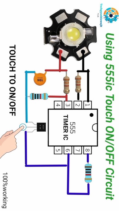touch sensor using 555 timer/ 555ic project #touchsensor #electronics # ...