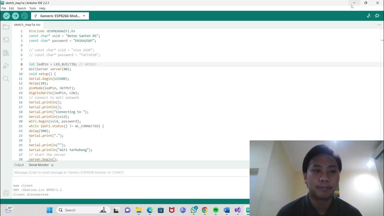 Percobaan Blink LED Menggunakan ESP8266 dan Arduino IDE - YouTube