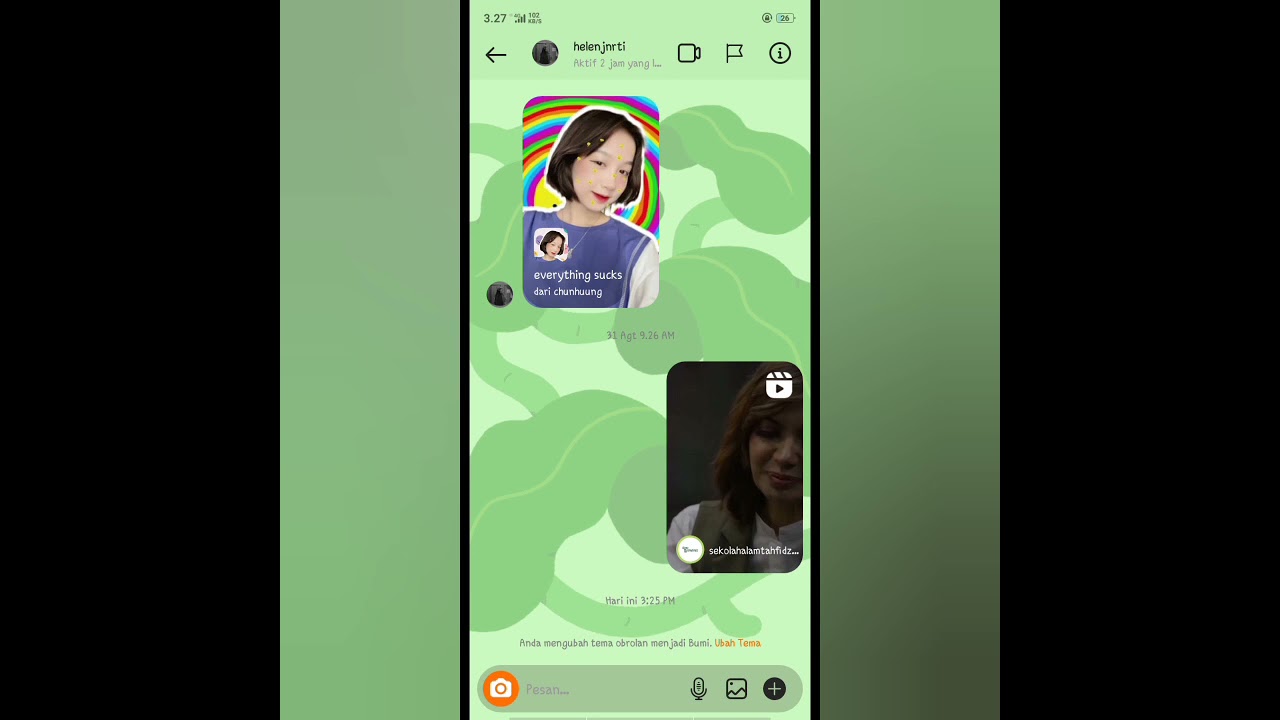 TUTORIAL UBAH TEMA OBROLAN DAN BERANDA INSTAGRAM - YouTube