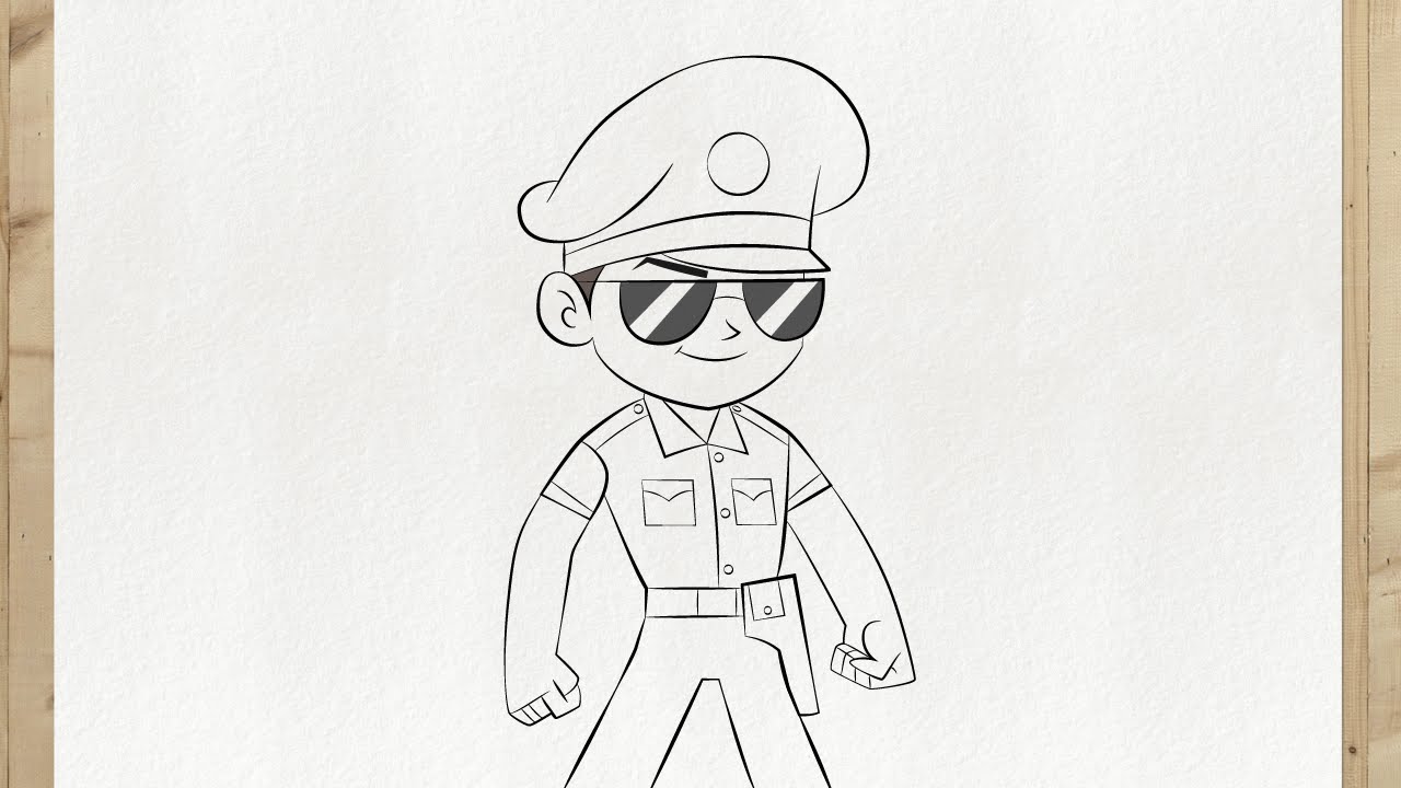 Comment Dessiner un POLICIER 👮 | Métiers | Tutoriel Dessin | Primo ...