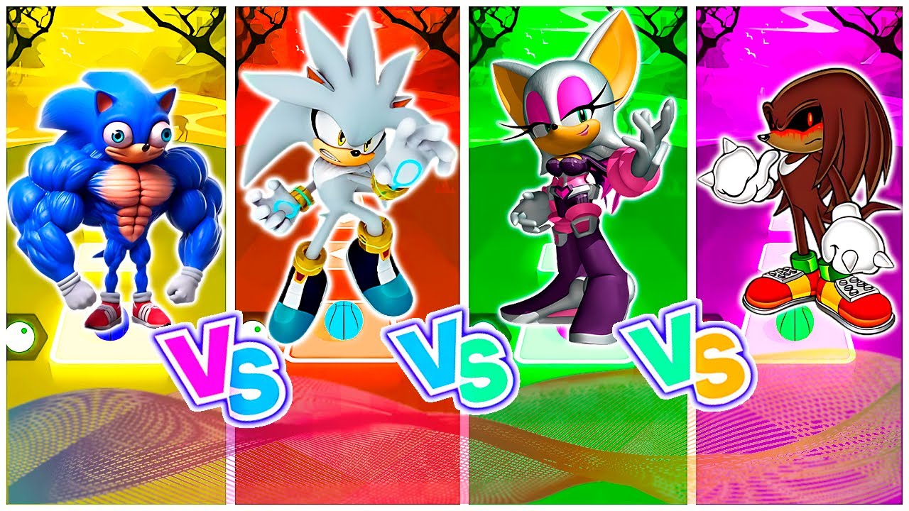 Muscular Sonic 🆚 Hyper Sonic 🆚 Rouge Sonic 🆚 Shadow Exe Sonic 🎶 Tiles ...