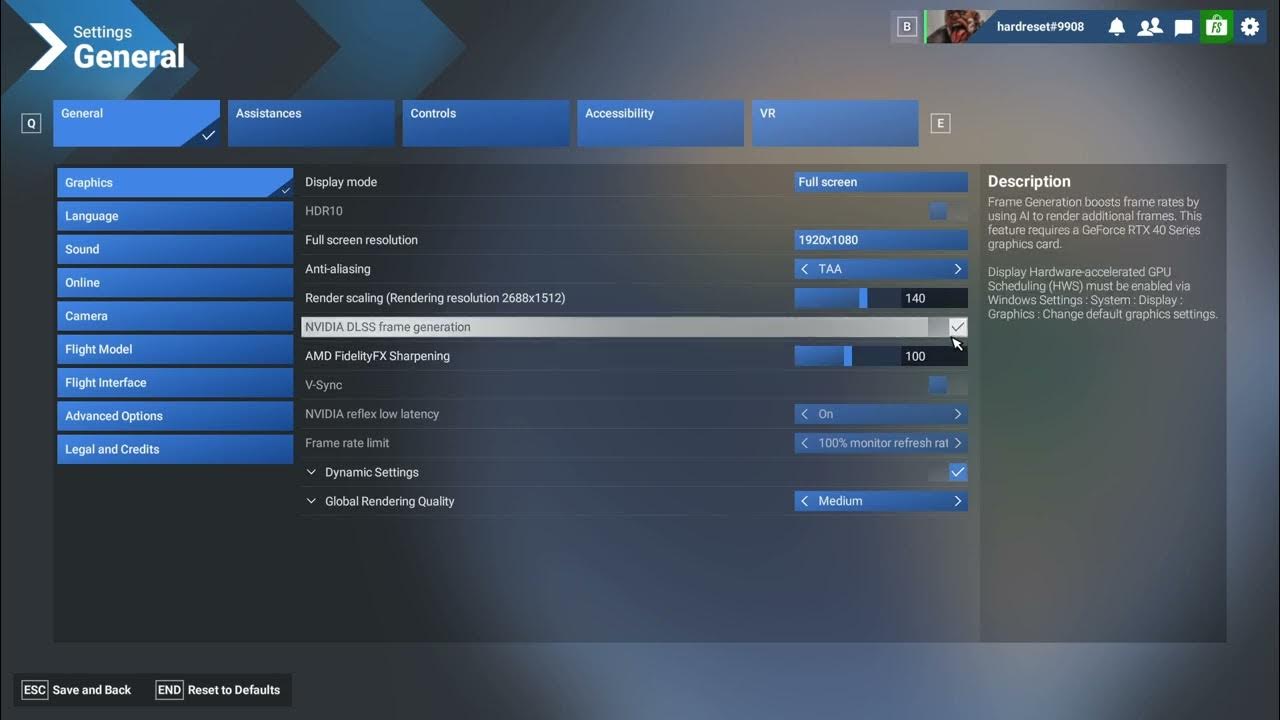 How to Enable/Disable NVIDIA DLSS Frame Generation in Microsoft Flight Simulator 2024 - YouTube